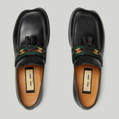 Gucci Web Interlocking G Loafers