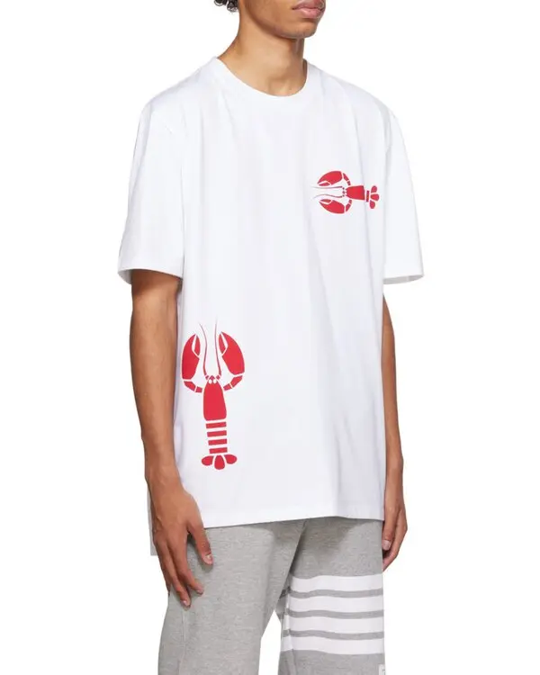 Thom Browne Lobster-print Round-neck T-shirt