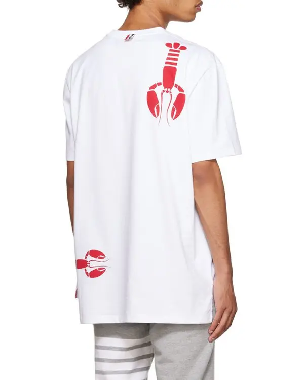 Thom Browne Lobster-print Round-neck T-shirt