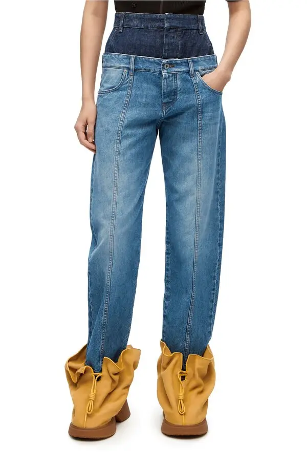 Loewe Trompe L'oeil Jeans In Denim