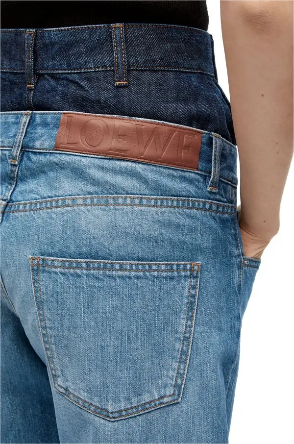 Loewe Trompe L'oeil Jeans In Denim