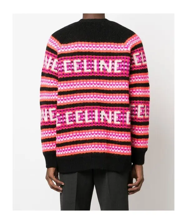 Celine Ski Jacquard Wool Cardigan