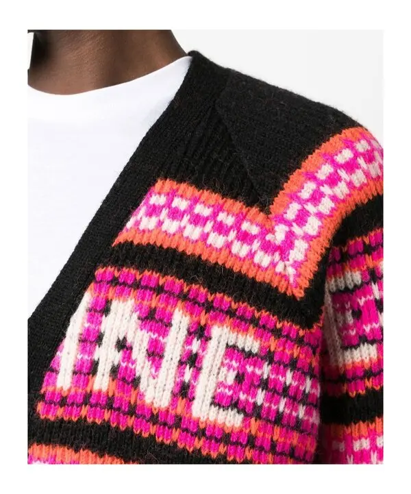 Celine Ski Jacquard Wool Cardigan