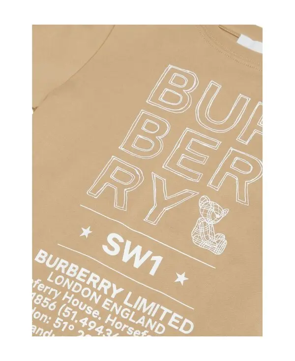 Burberry Logo Sketch-print Cotton T-shirt