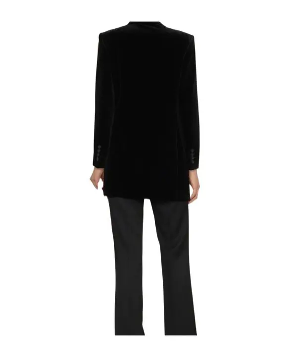 Saint Laurent Velvet Button-up Blazer