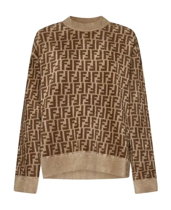 Fendi Ff Pattern Crewneck Jumper