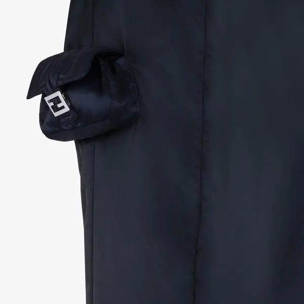 Fendi Blue Nylon Bomber Jacket