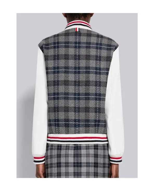 Thom Browne Plaid Baseball Jacket