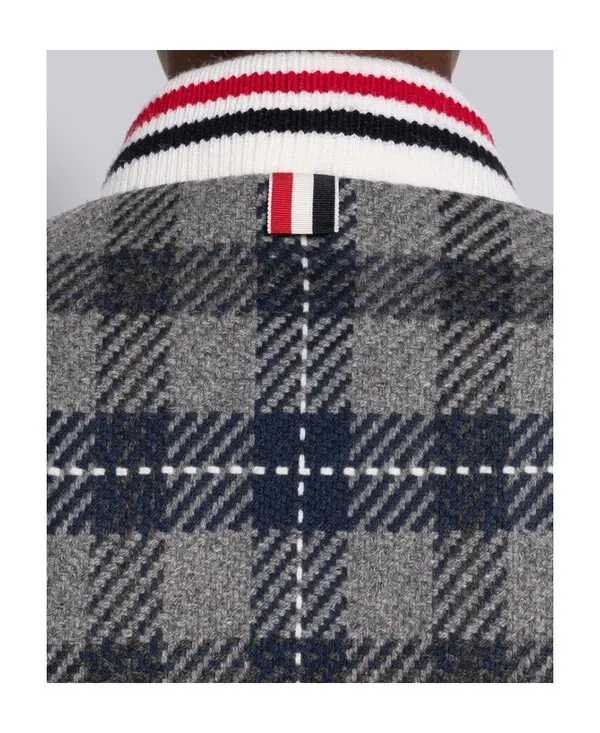 Thom Browne Plaid Baseball Jacket