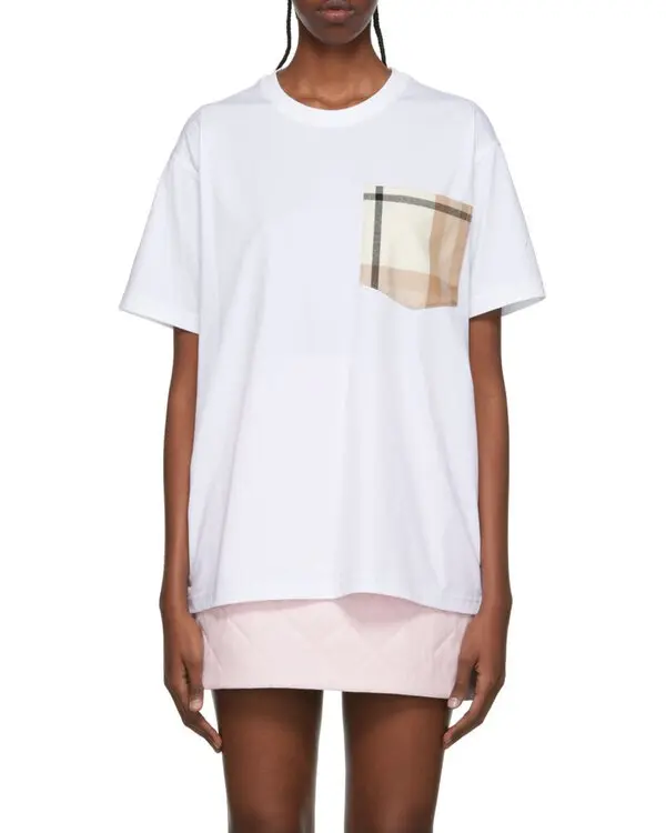 Burberry Check Patch Pocket T-shirt