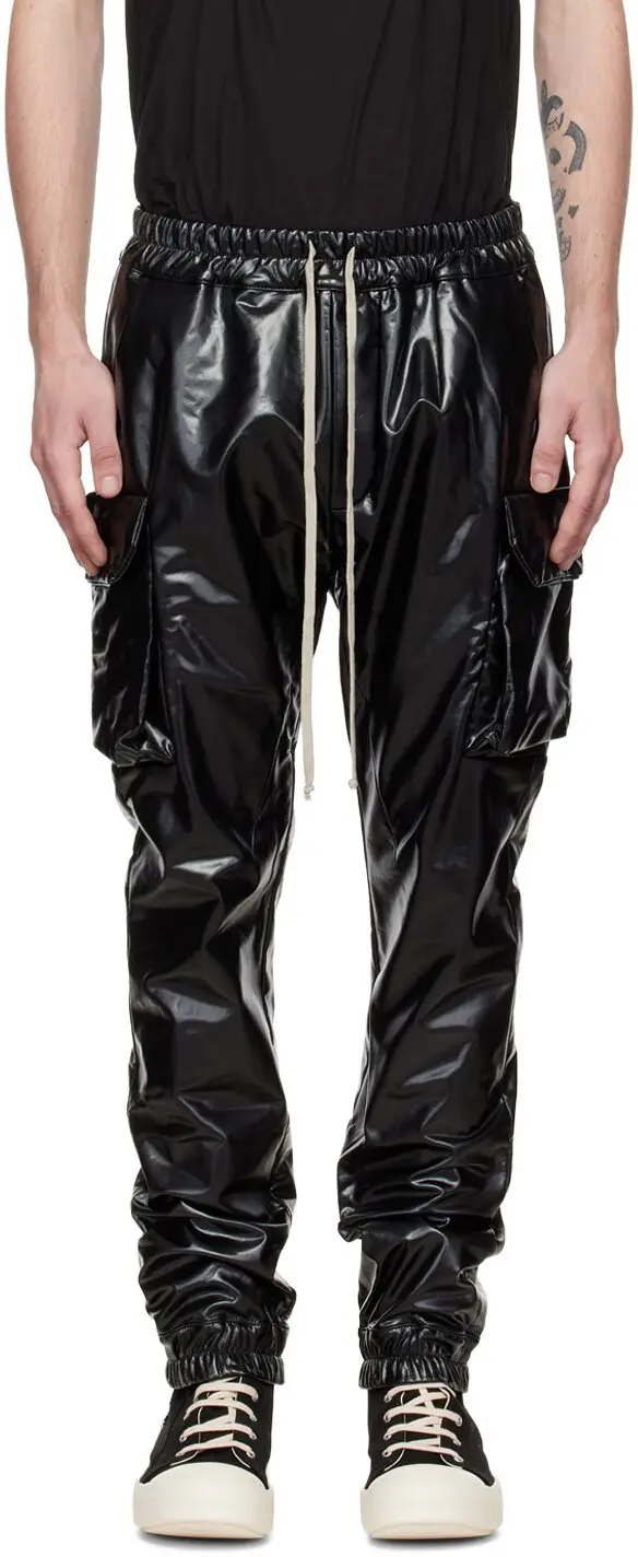 Rick Owens Mastodon Faux-leather Cargo Trousers