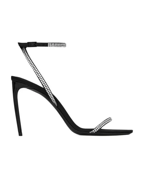 Saint Laurent Georgia Embellished Strap Sandals