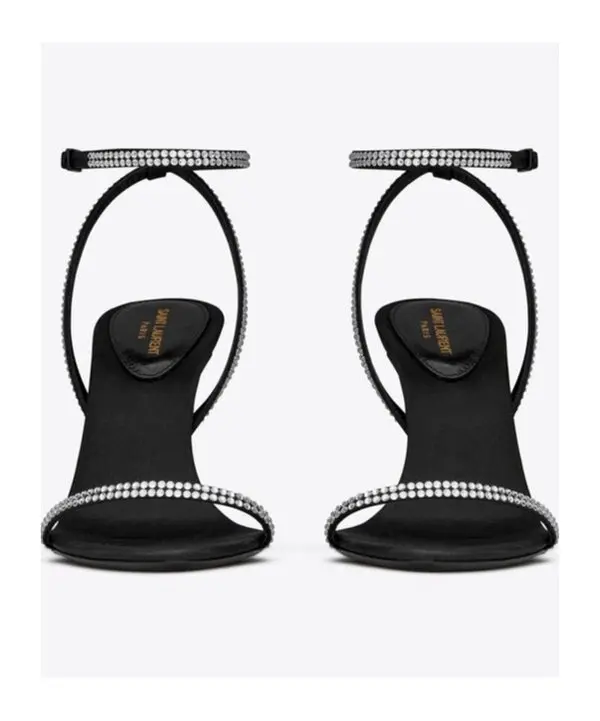 Saint Laurent Georgia Embellished Strap Sandals