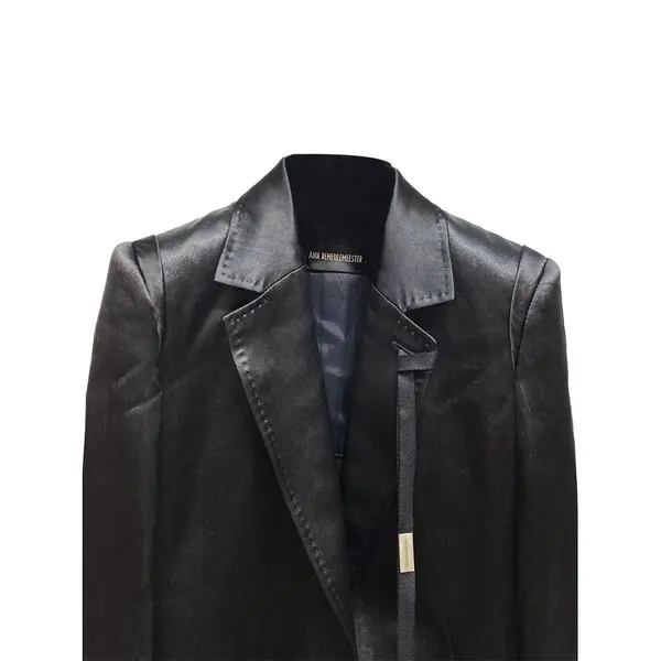 ANN DEMEULEMEESTER Logo V-neck Suit Jacket