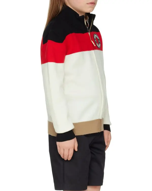 Burberry Logo-appliqué Knit Zip-up Jacket