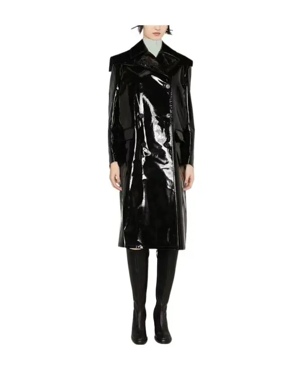 Raf Simons Double-breasted Lapel Long Overcoat