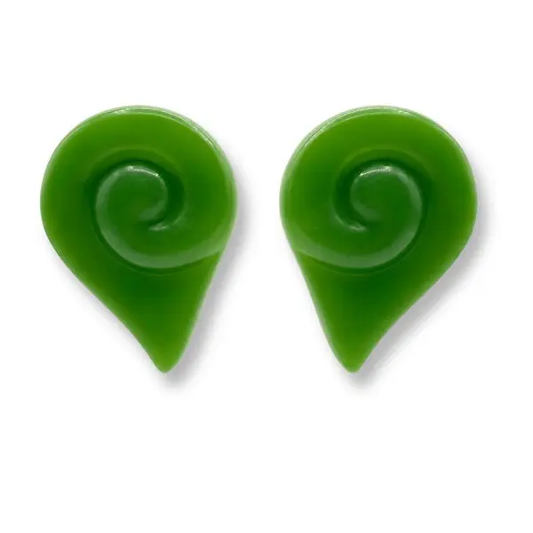 MICHAEL NASH JEWELRY Brigite Carved Resin Earrings - Green