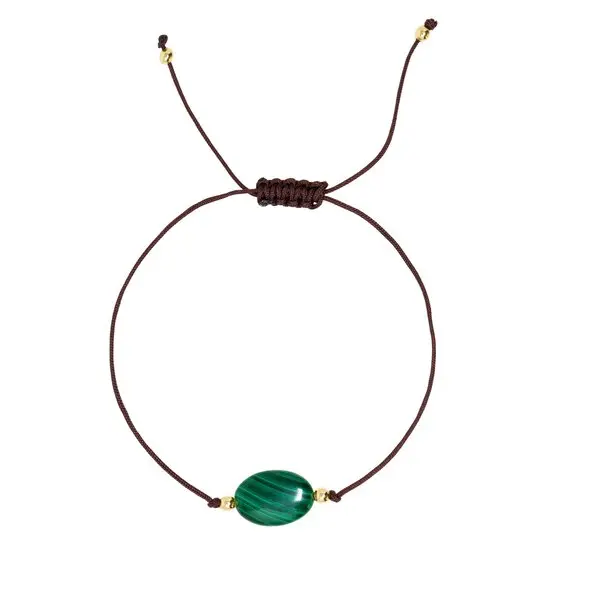 BECKET + QUILL Malachite Macramé Bracelet