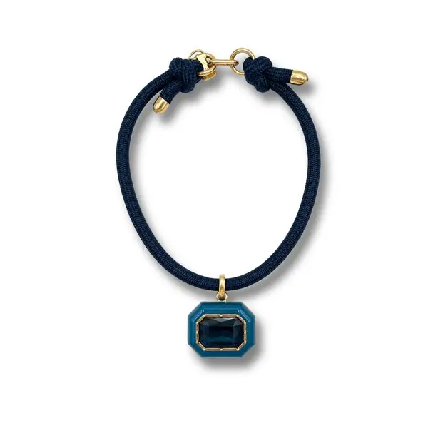 MICHAEL NASH JEWELRY Lena Sapphire Resin And Sapphire Octagon Drop Necklace - Blue