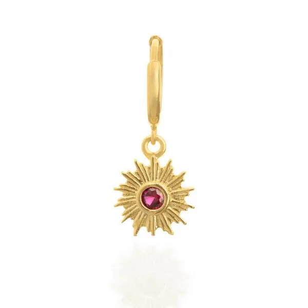 C.J.M Single Star Motif Huggie Earring - Gold
