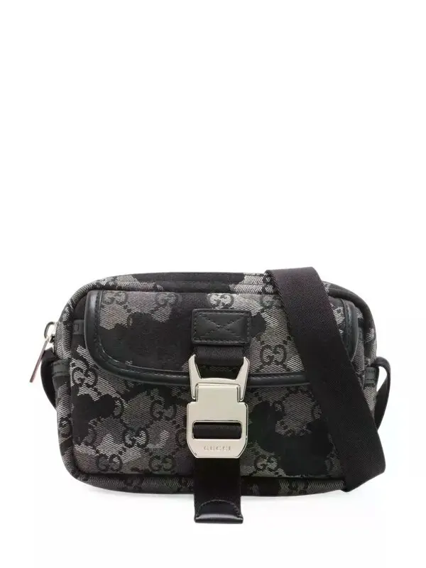Gucci 2016-2026 Gg Canvas Camouflage Crossbody Bag - Black