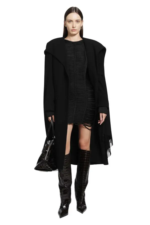 Attico Fringed Stretch Viscose Mini Dress