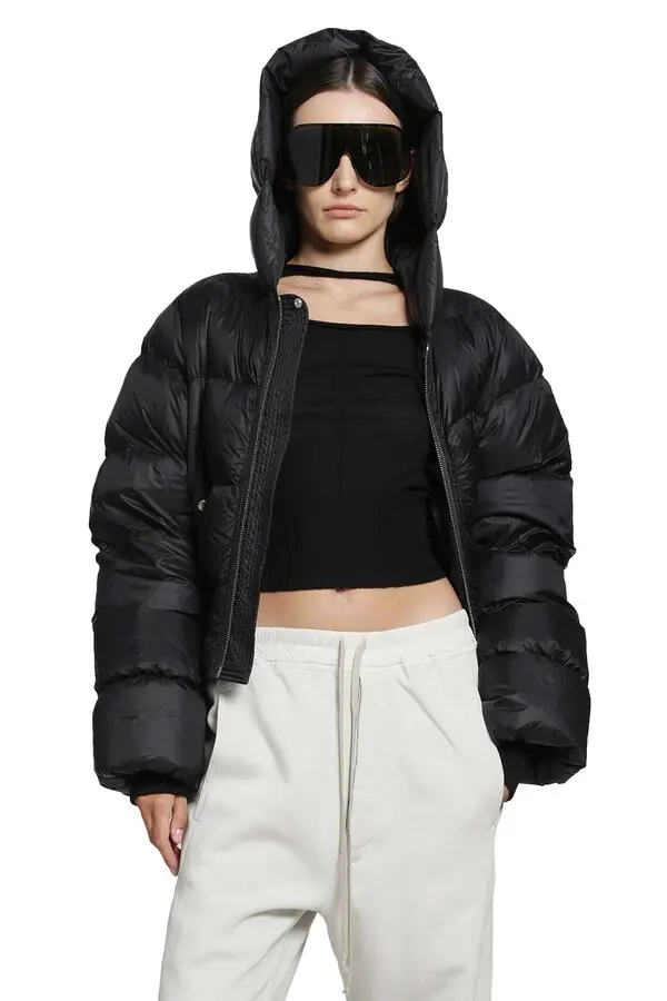 Rick Owens Tower Cinched Hooded Jacket