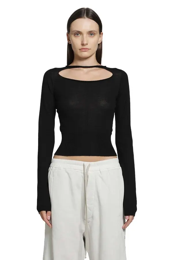 Rick Owens Tower Slashed Pull - Black