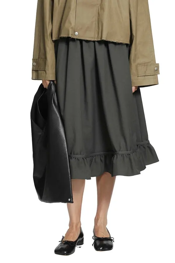 MAISON MARGIELA Gathered Midi Skirt