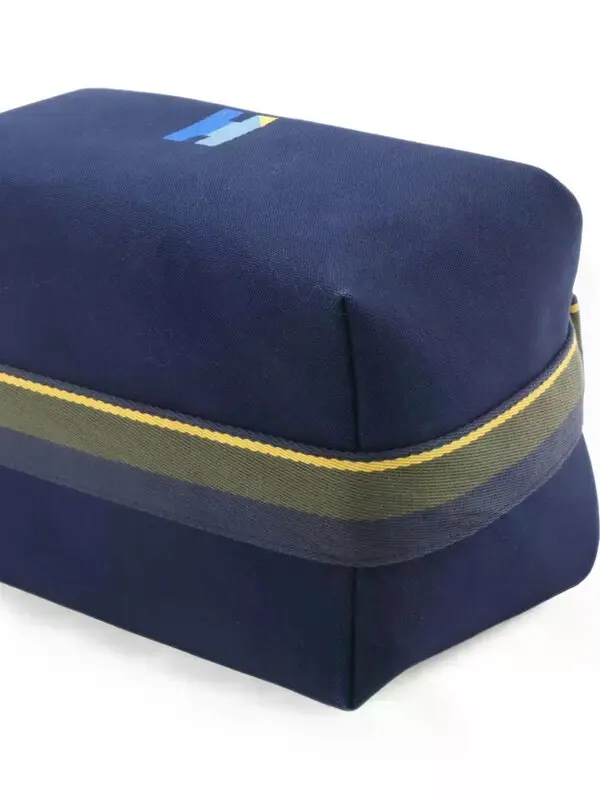 Hermès 2000-2026 Large Toile Bride A Brac H Pavillon Case Vanity Bag - Blue