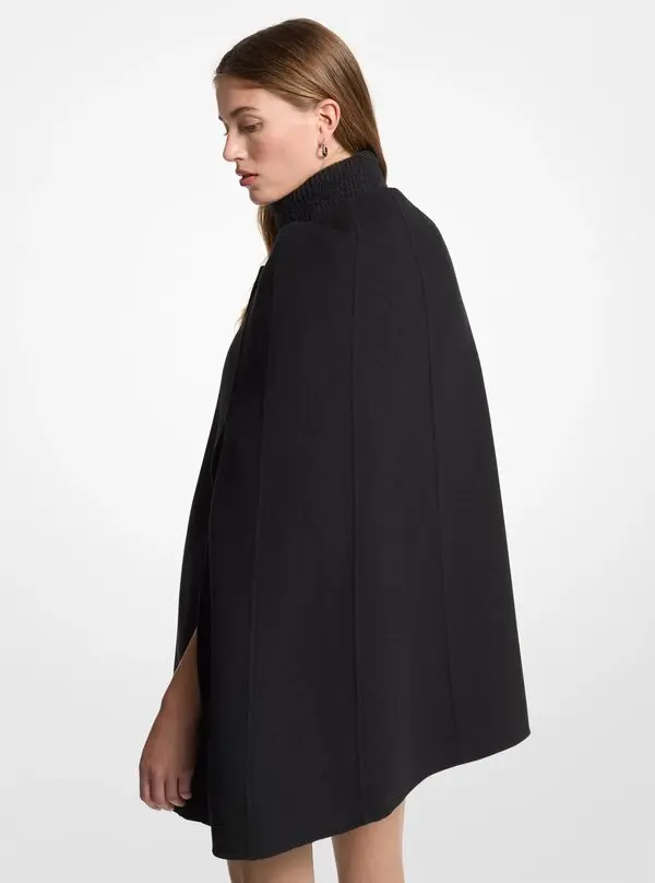 Michael Kors Wool Blend Cape In Size By