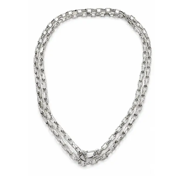 JAGGED HALO JEWELRY Artemis Convertible Chain Necklace - Silver