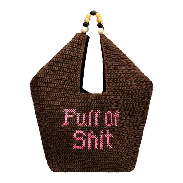 LILLY LOVES Full Of Shit Oversized Beach Bag