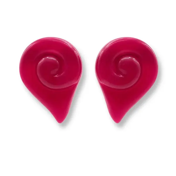 MICHAEL NASH JEWELRY Brigitte Matte Resin Earrings - Red