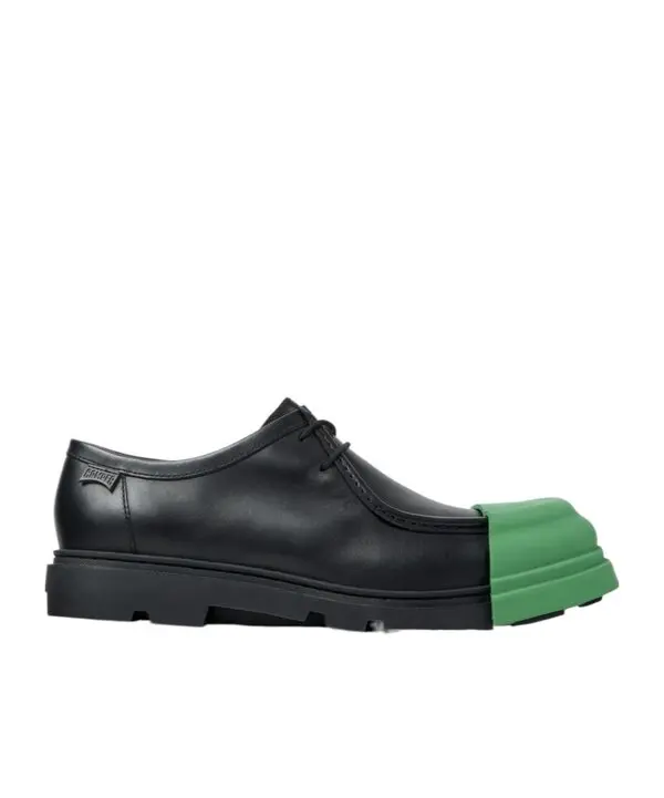 Camper Lace Up Leather Shoes With Removable Toe Caps - Multicolor