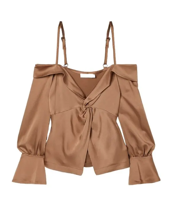 Simkhai Off-the-shoulder Cami Top With Flared Sleeves
