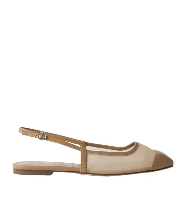 AeydĒ Mesh Slingback Flat Shoes