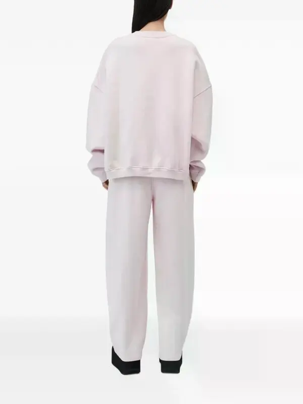 Alexander Wang Oversized Crewneck With Logo Print - Grey