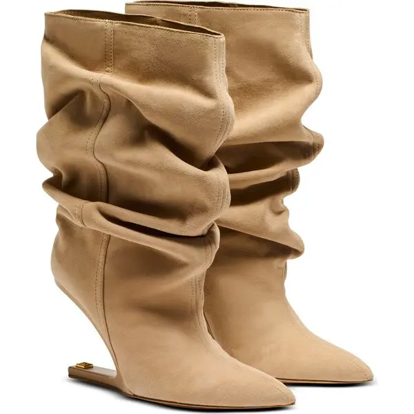Balmain No Wedge" Suede Ankle Boots