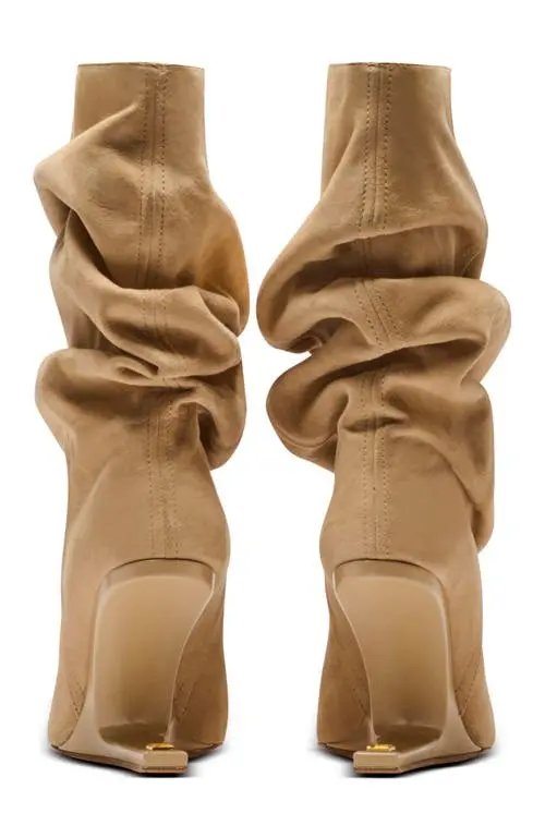 Balmain No Wedge" Suede Ankle Boots