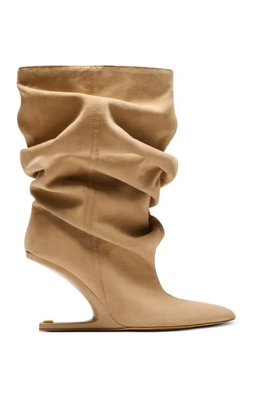 Balmain No Wedge" Suede Ankle Boots