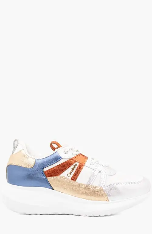 CAVALINHO Lace Up Round Toe Sneakers - Orange