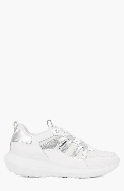 CAVALINHO Lace Up Round Toe Sneakers - Silver