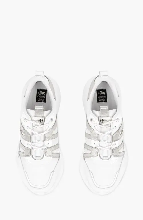 CAVALINHO Lace Up Round Toe Sneakers - Silver