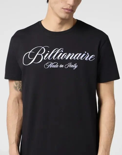 BILLIONAIRE Round Neck T-shirt Signature - Black
