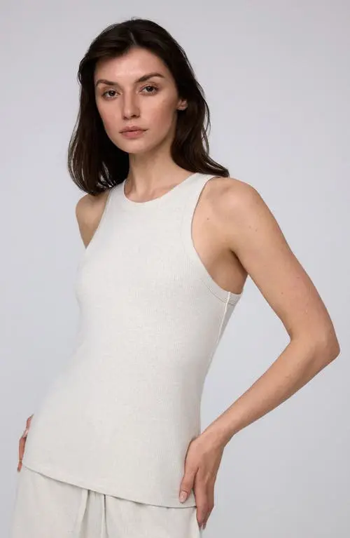 JUANA Selene Ribbed Tank Top - Cement