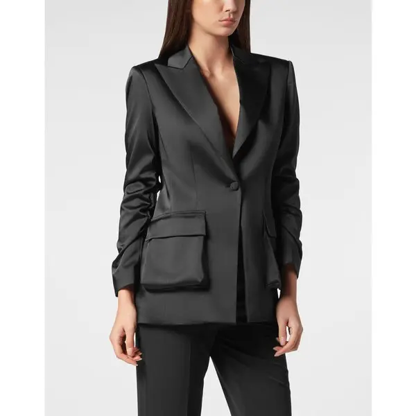 Philipp Plein Silk Satin Blazer