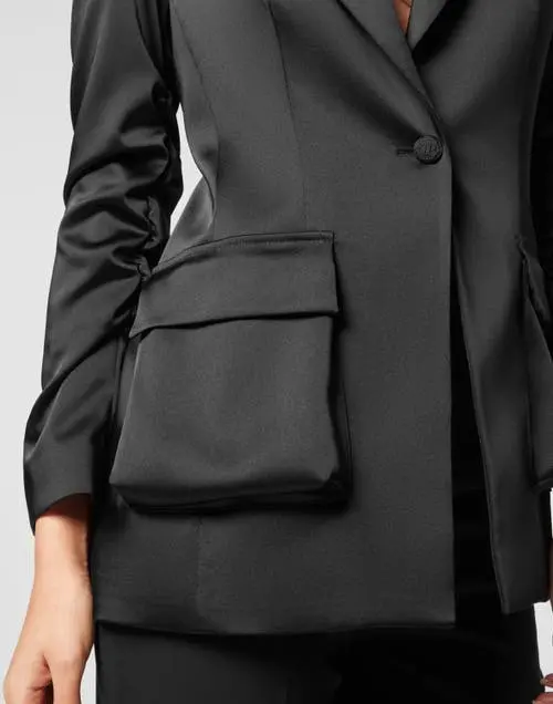 Philipp Plein Silk Satin Blazer