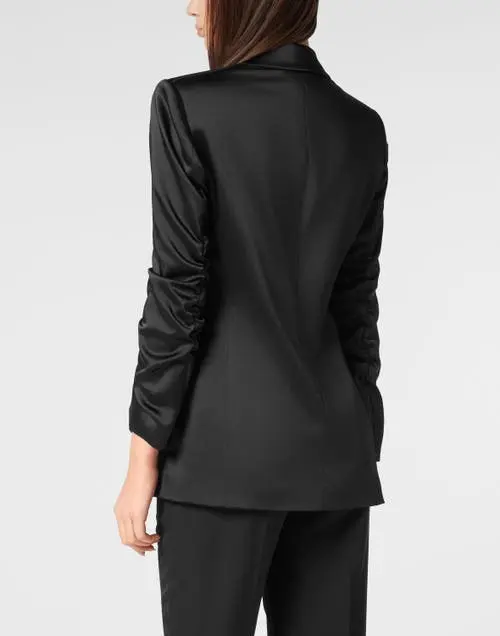 Philipp Plein Silk Satin Blazer