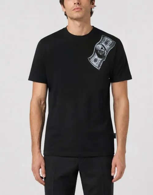 Philipp Plein T-shirt Round Neck Ss Skull - Black